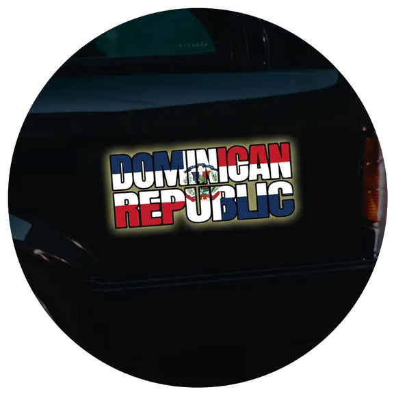 Dominican Republic Reflective Car Decal – Team Dominican
